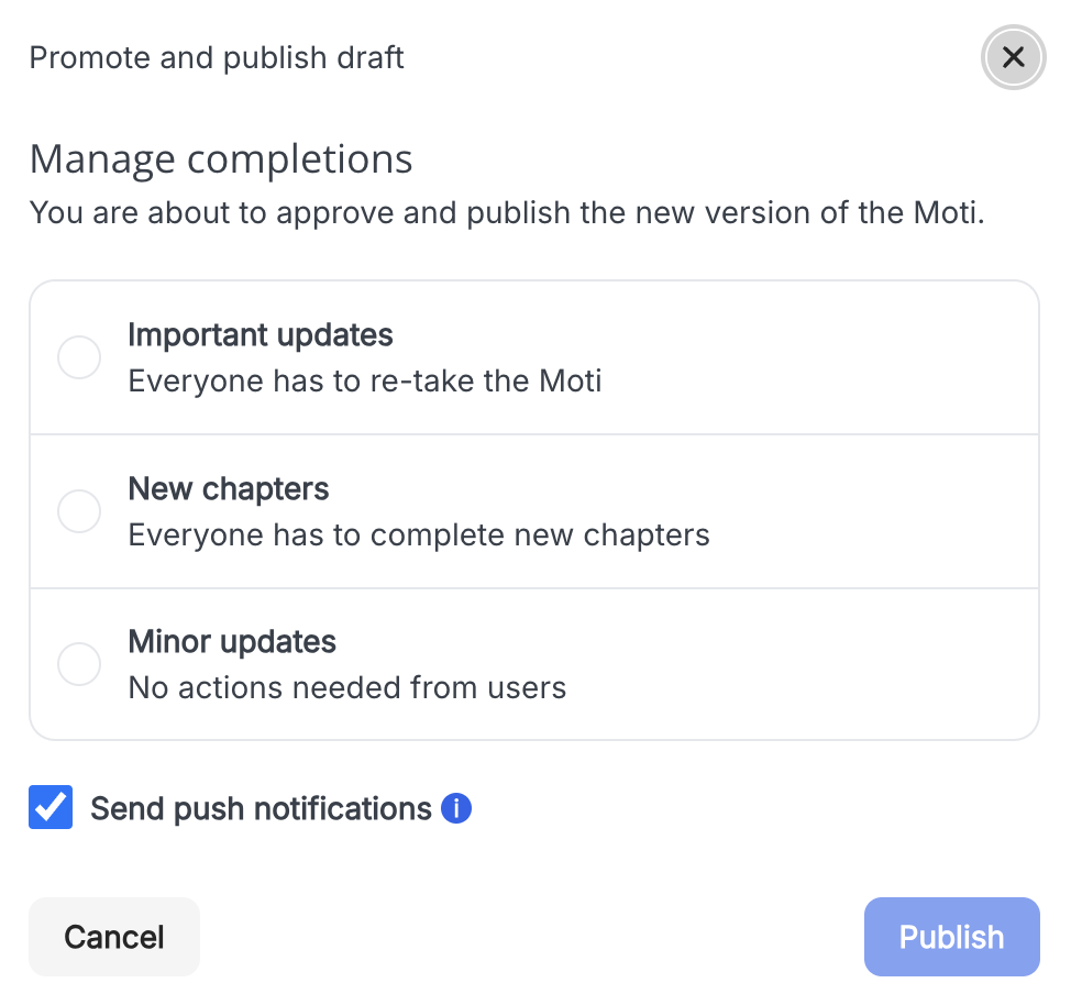How to make changes to a published Moti? – Motimate Help Center